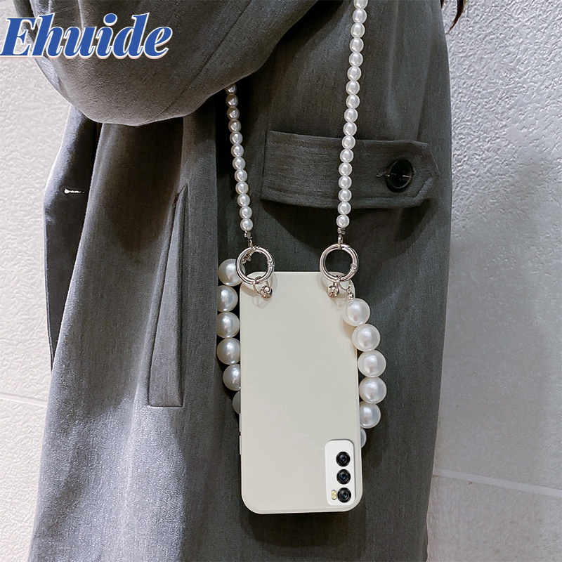 Samsung Galaxy S23 Ultra S22 S21 Plus S20 FE A54 A34 A53 Pearl Strap Case INS Bracelet Chain ...