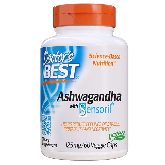 Doctor's Best Ashwagandha with Sensoril Manage Stress 250mg (125 mg per ...