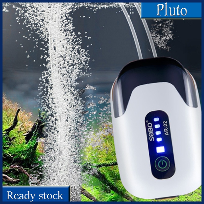 NEW Aquarium Oxygen Air Pump With Rechargeable Lithium Battery Portable ...