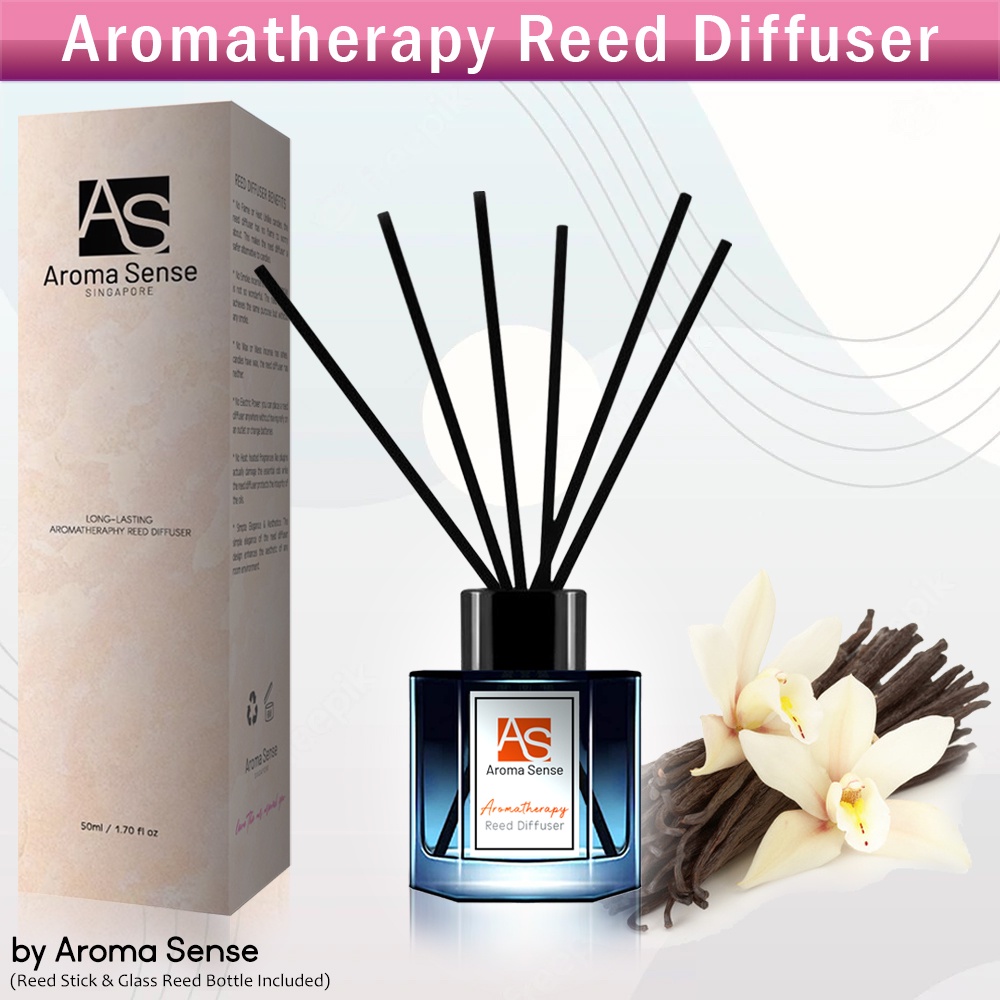 Aroma Sense Vanilla Aromatherapy Reed Diffuser (50ml), use for ...