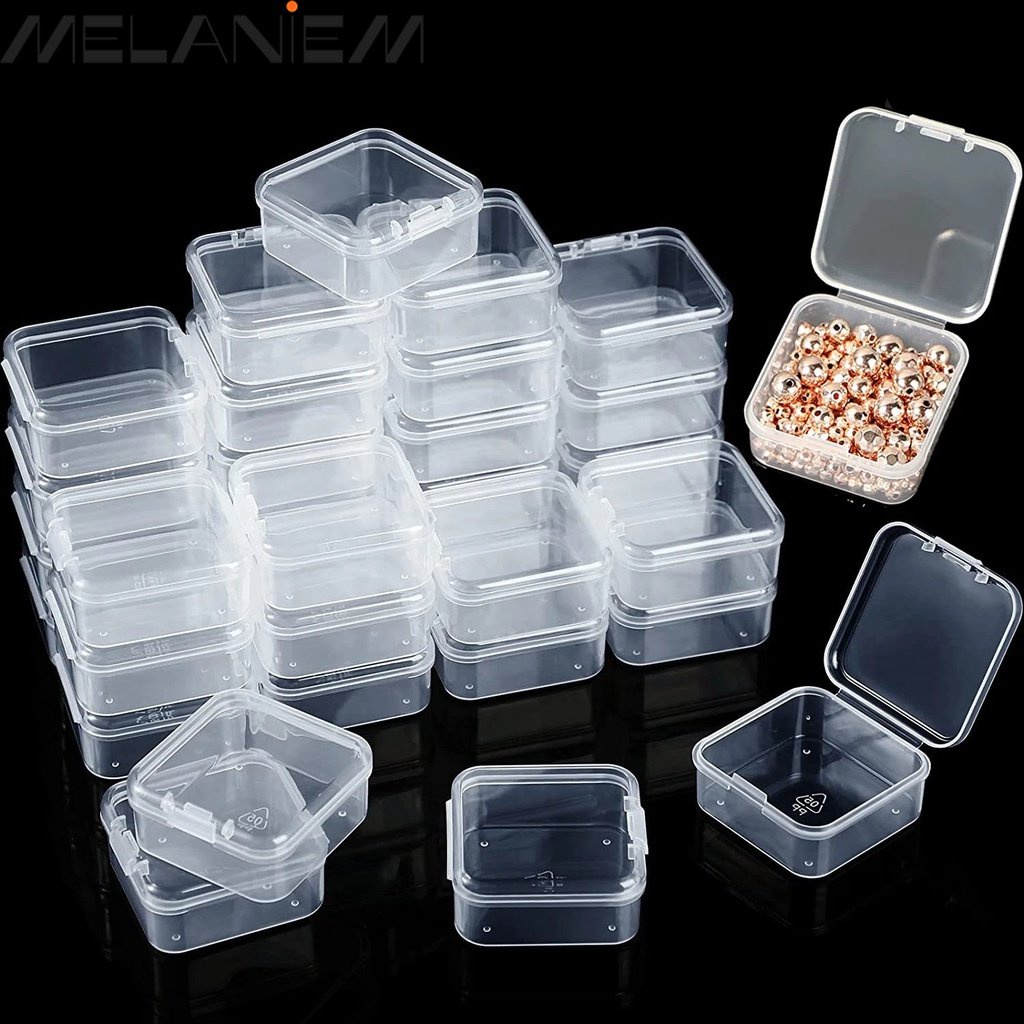 Empty Hinged Cases for Beads DIY Craft Jewelry Packing Box Plastic ...