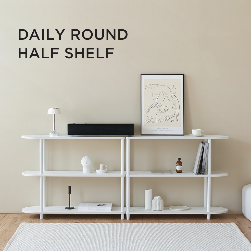 Roomnhome. Daily round half shelf/800,1000/ Various stage/ Two colors ...