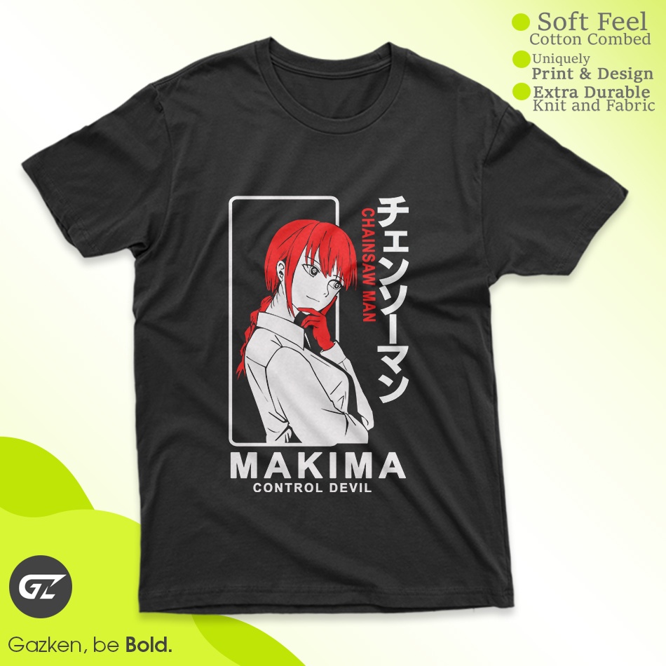 tshirt Cartoon Anime Print T-Shirt Gazken Chainsaw Man Makima Control ... tshirt Cartoon Anime Print T-Shirt Gazken Chainsaw Man Makima Control ...