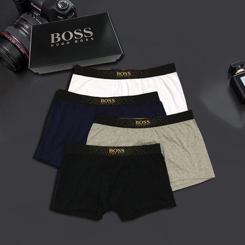 [3pcs+Boxed] Men's Underwear Skin-Friendly Breathable Cotton Boxer ...
