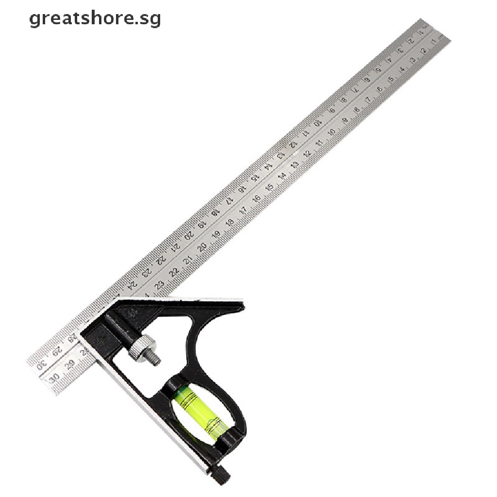 greatshore 12inch Adjustable Combination Right Angle Ruler 45 / 90 ...