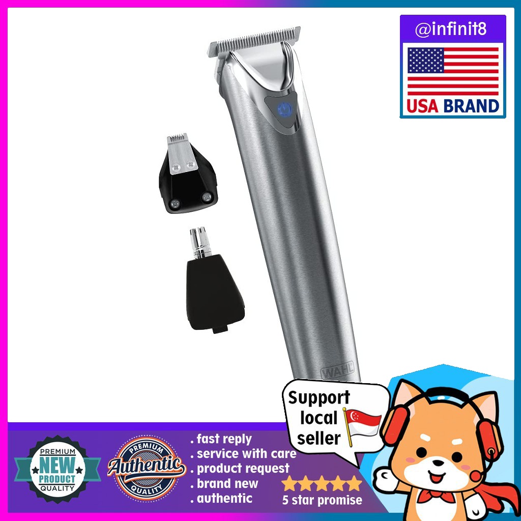 [sgstock] Wahl Stainless Steel Lithium-Ion Cordless Beard Trimmer for ...