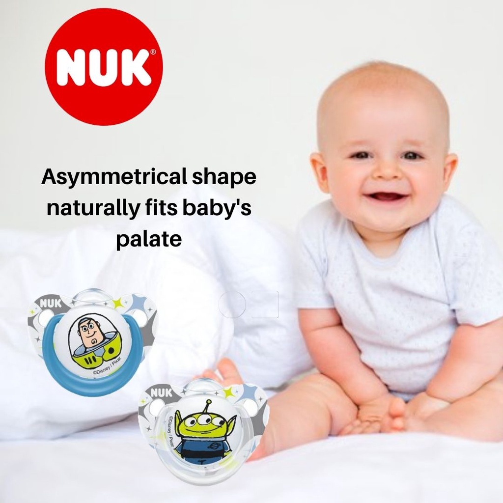 NUK Disney Pixar Toy Story Orthodontists BPA Free Silicone Pacifier 0 ...
