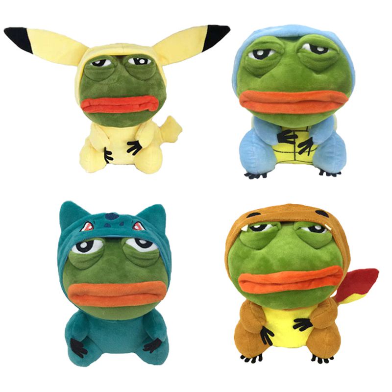 The Frog Pokemon Bulbasaur Pepe Sad Frog Anime Stuffed Toys Gift ...