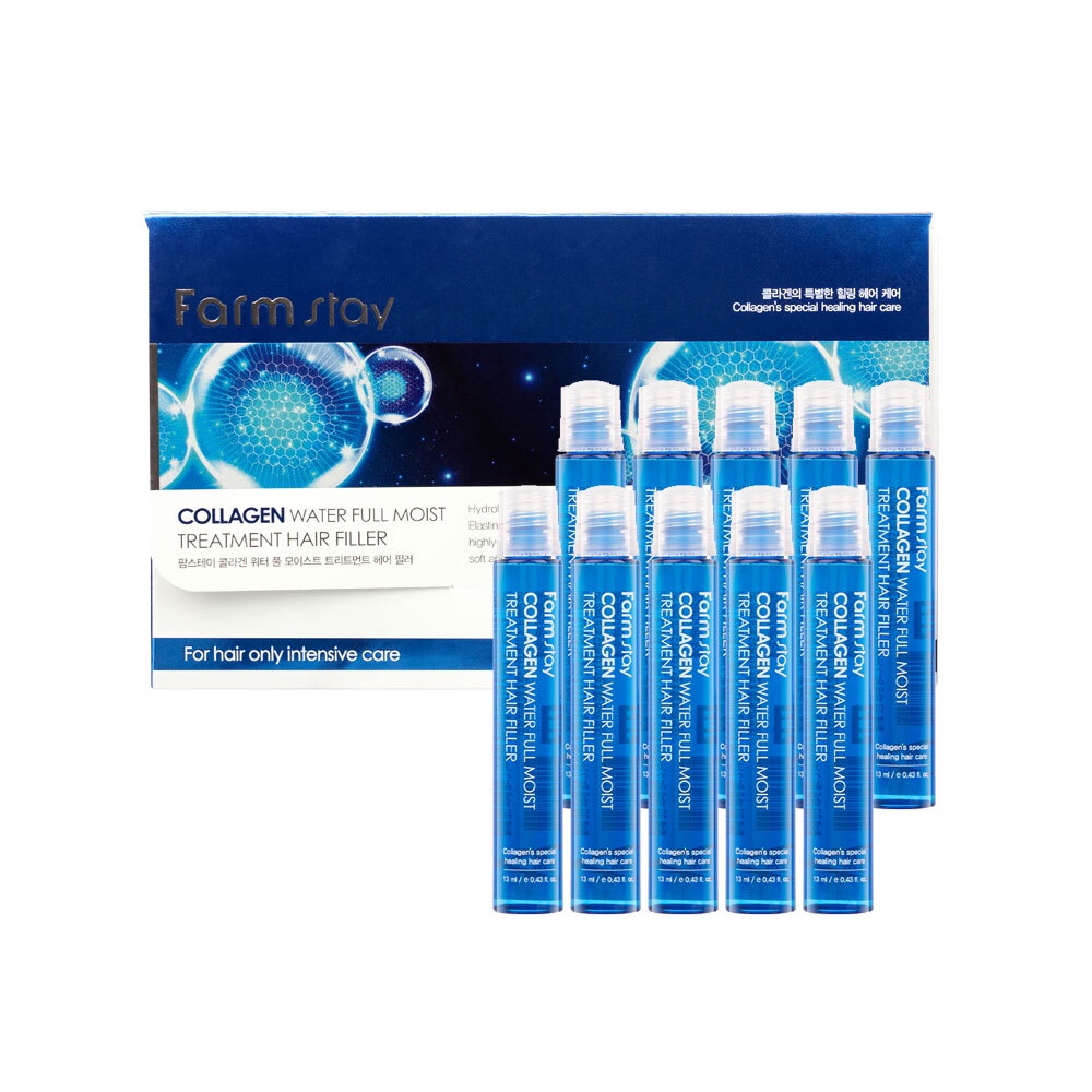 FARMSTAY COLLAGEN WATER FULL MOIST TREATMENT HAIR FILLER 13ml*10ea ...