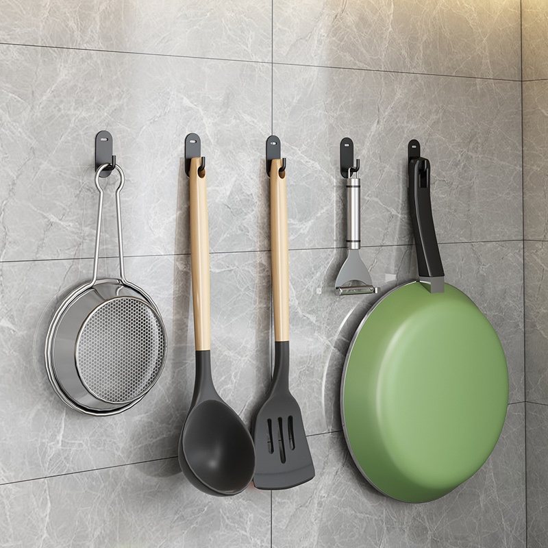 YUN JIE YA Free Punch Multi-Purpose Hooks Wall Hook Clothes Hanger Door ...