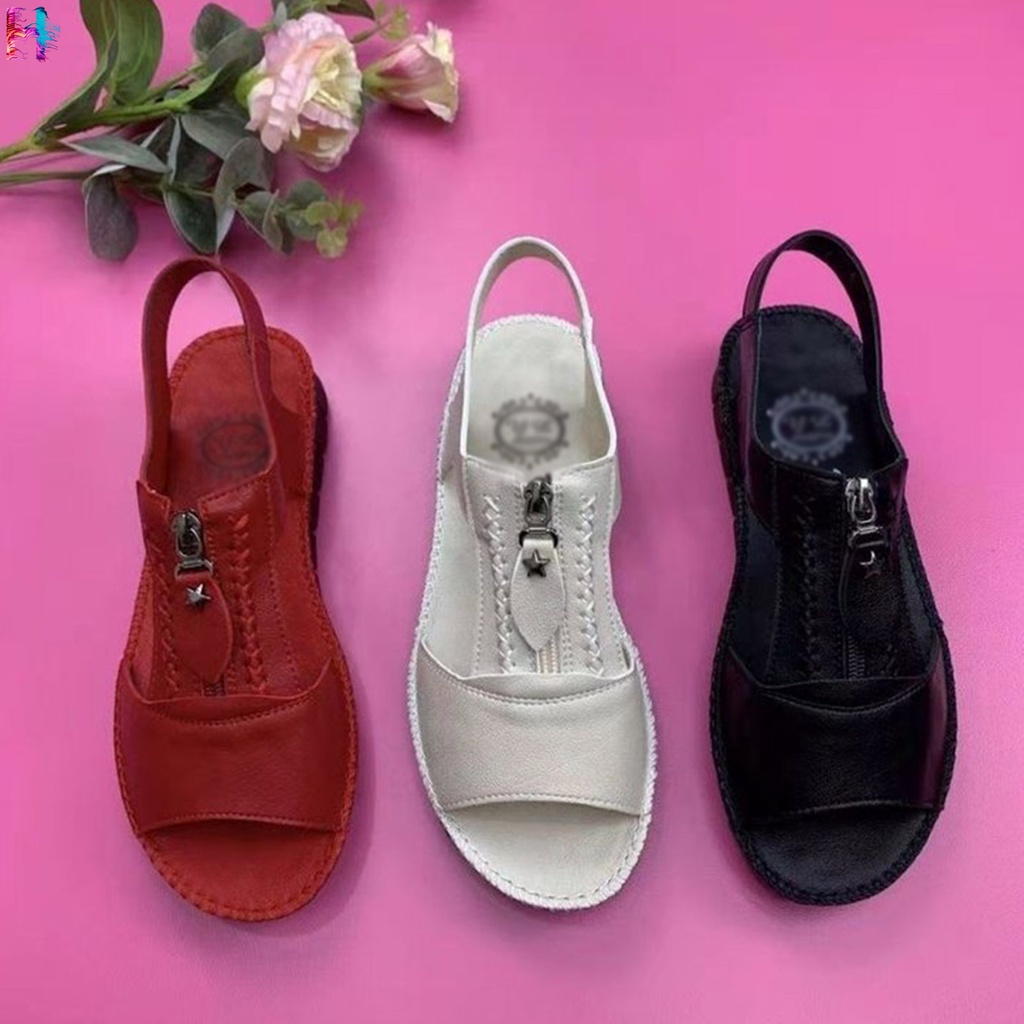 Middle Age Women Strappy Sandal Air Permeable Open Toe Design Sandal ...