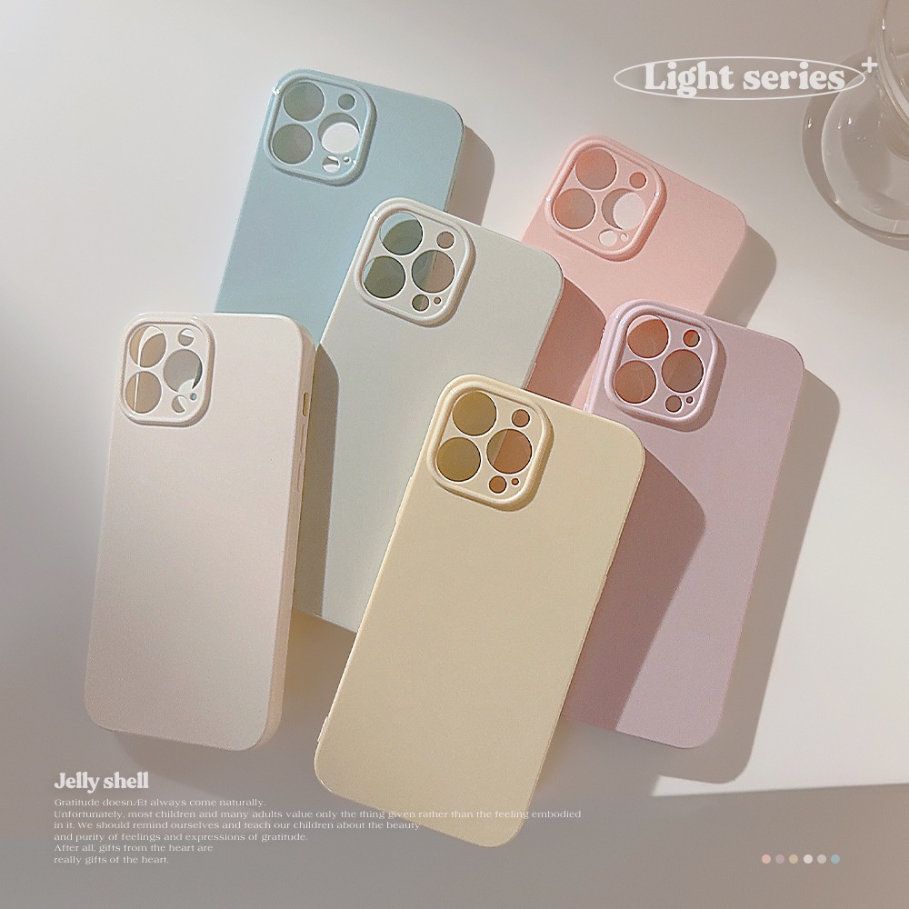 Pure Macaron Color iPhone Case Soft TPU Cover for iPhone 16 15 14 Pro ...