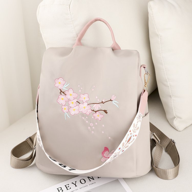 New Arrival Women Waterproof Backpack Embroidery Women's Casual Travel ...