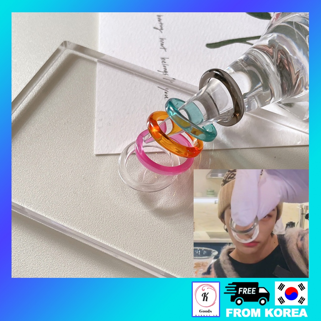 Stray Kids Ring HYUNJIN & FELIX Pick Homaica Ring 1+1 Acrylic Ring ...