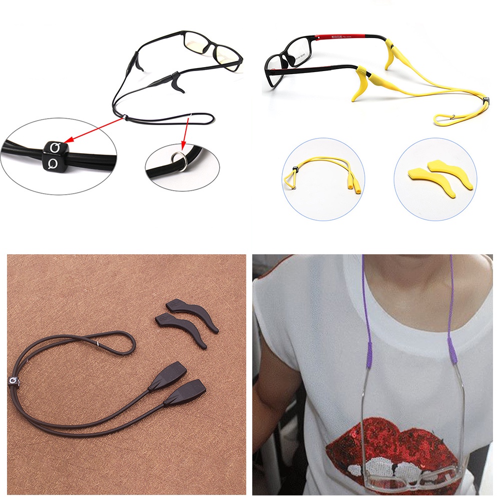 1 Pair Anti-Slip Glasses Light Ear Hook Silicone Spectacle Eyeglasses ...