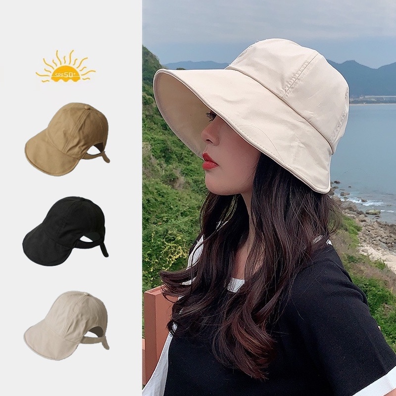 Korean Version Summer Hat Female Wide Brim Hat Woman Sun Bucket Cover ...