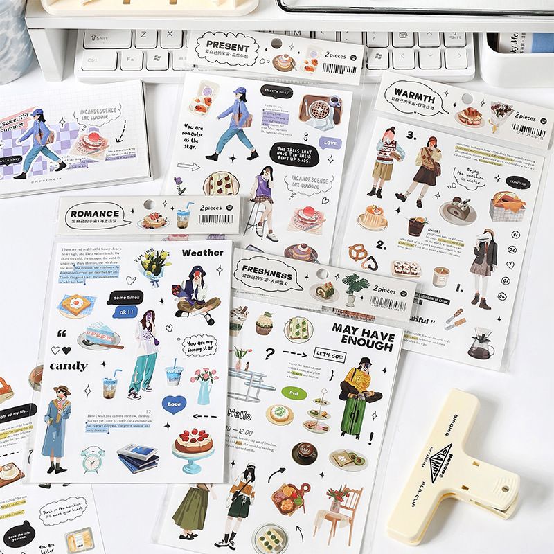 MOHAMM 2 Sheets Characters Daily Wearing Decorative Stickers for ...