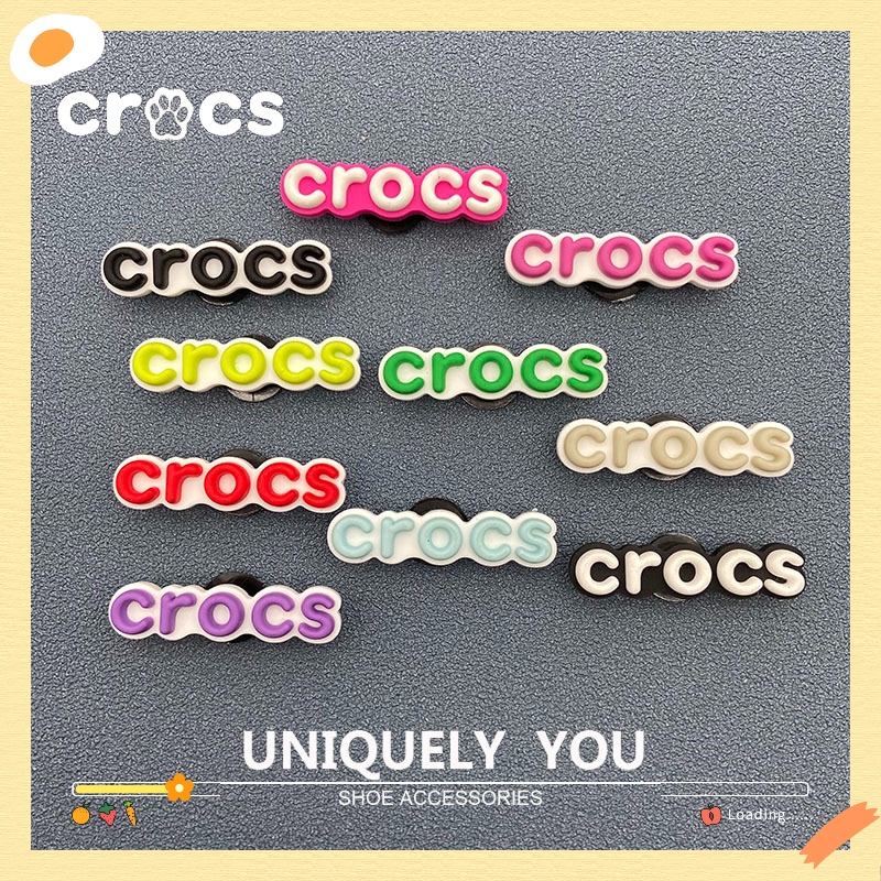 crocs jibbitz charms crocs Letter Logo Upper Decoration jibbitz English ...