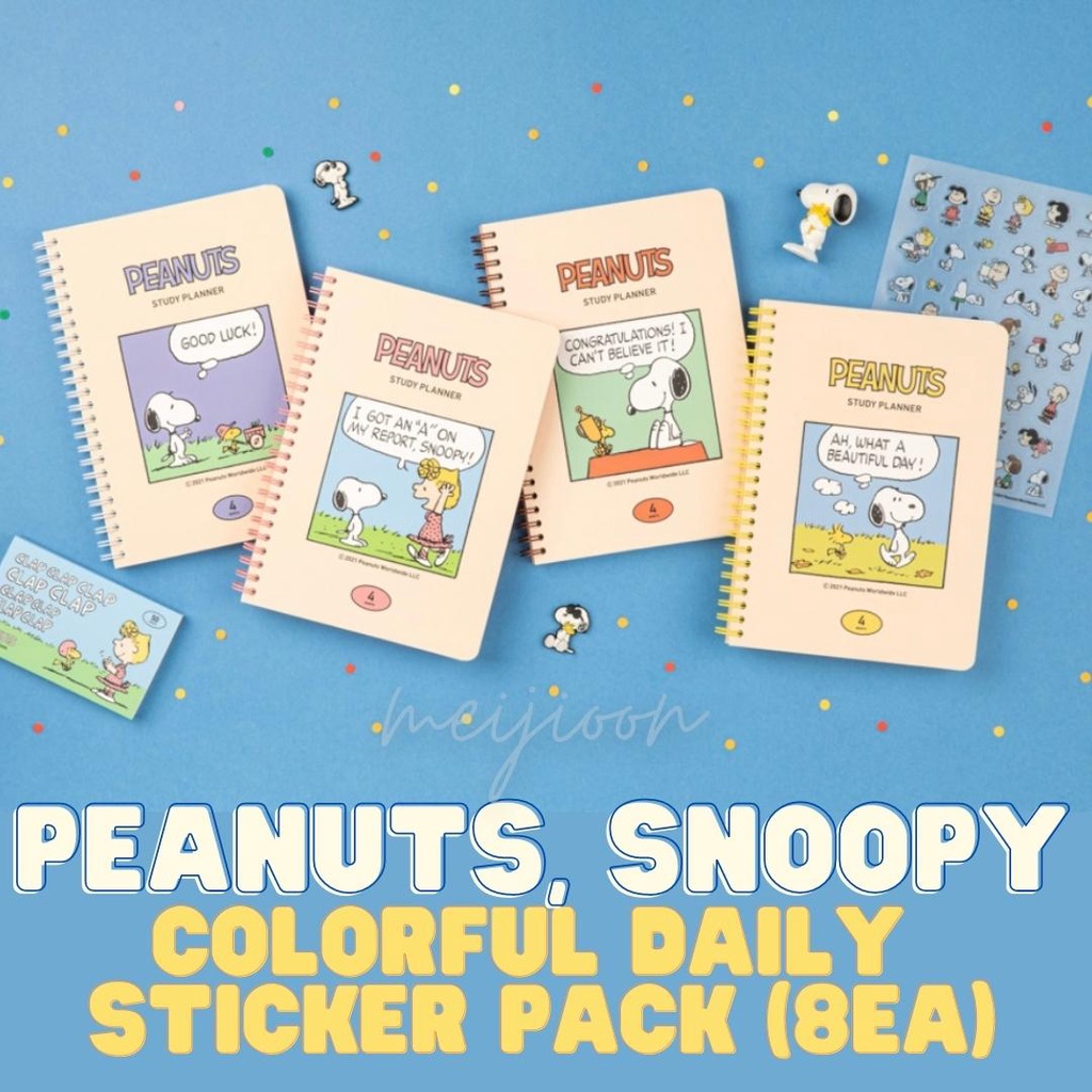 ♥from KOREA♥ PEANUTS, Snoopy and Friends Cartoon Study Planner for 4 ...