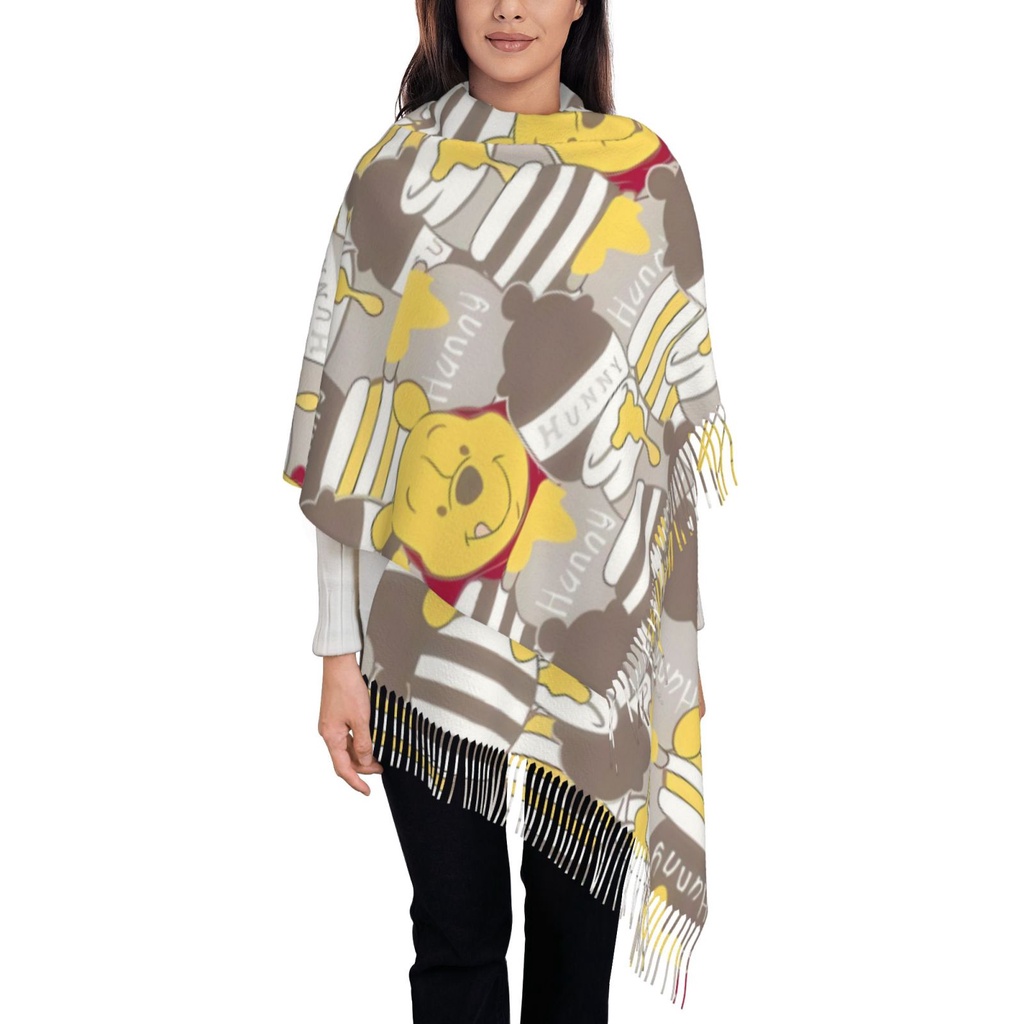 Winnie The Pooh Women Winter Warm Shawl Scarf Imitation Cashmere Plush ...