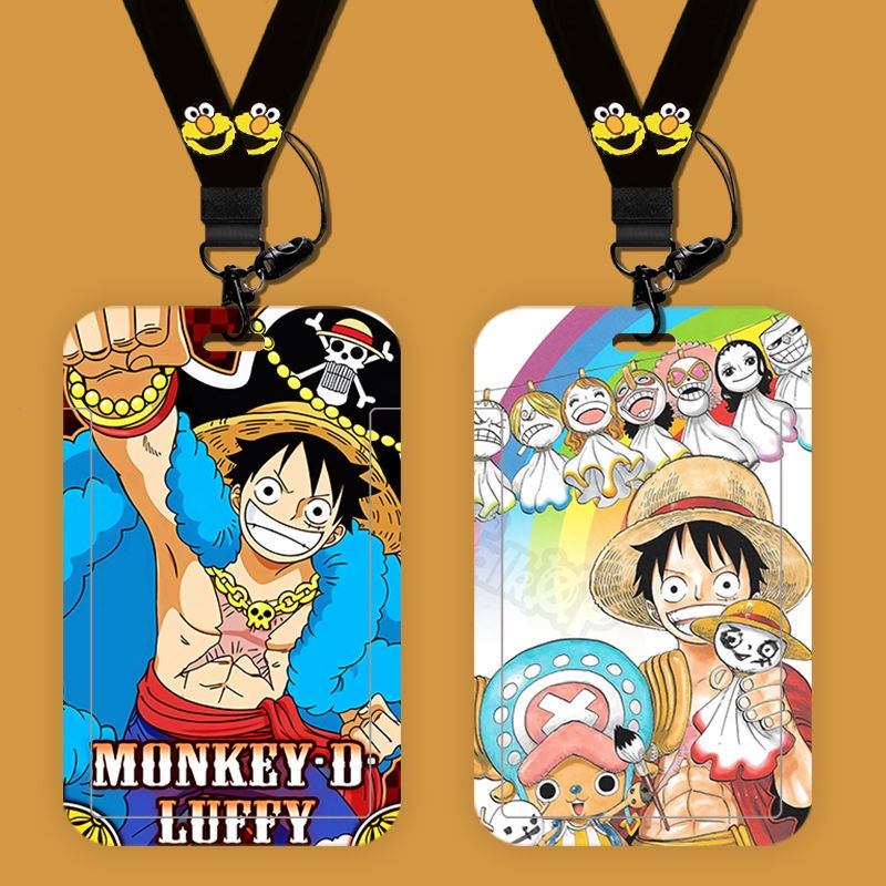 Fashion Anime One Piece Luffy Portable ID Card Credit Badge Holder ...
