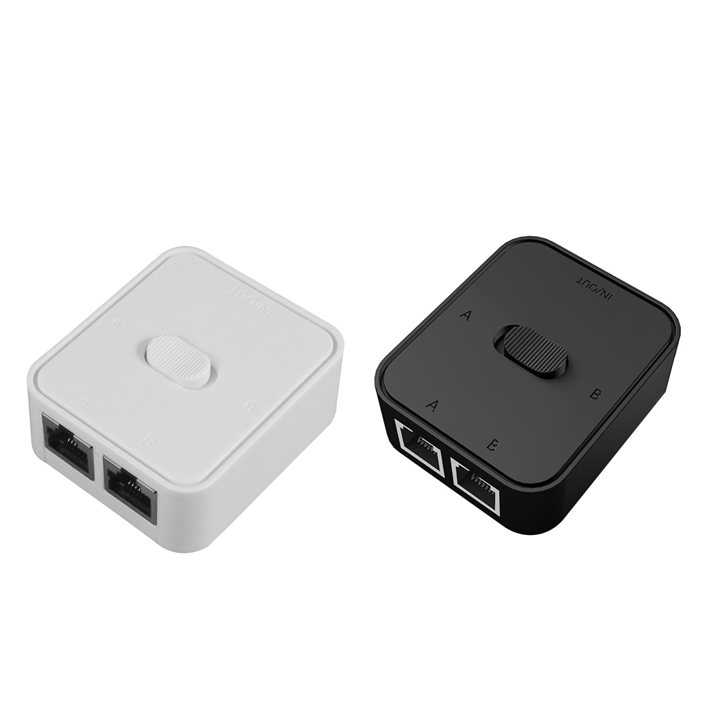 2 Port RJ45 LAN CAT6 Network Switch Selector 1000Mbps 2 In 1 Out/1 In 2 ...