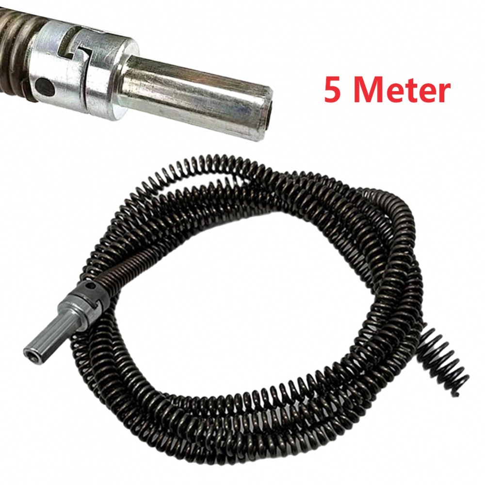 5m Electric Drill Drain Dredging Spring Pipe Sink Pipeline Cleaner ...