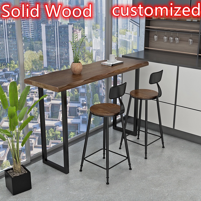 [Customization] Solid Wood Table Bar Table/Balcony Window Table/High ...
