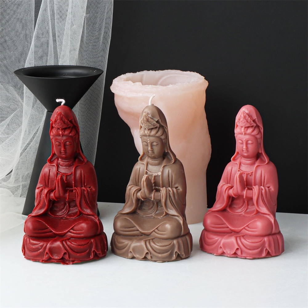 Reclining Lotus Goddess Candle Mold New Diy Aroma Candle Mold ...