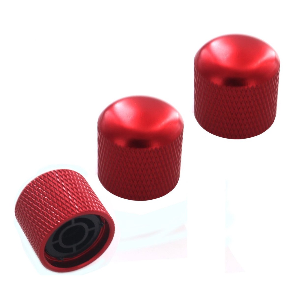 1 Piece 6mm Red Metal Potentiometer Cap for Electric Guitar Bass High ...