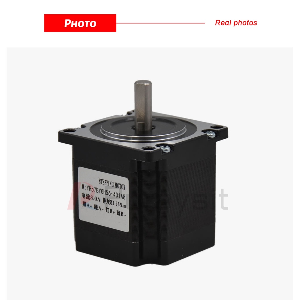 YY Puraysit Nema23 Stepper Motor 57mm 2 Phase 300Ncm 5A Stepper Motor 4 ...