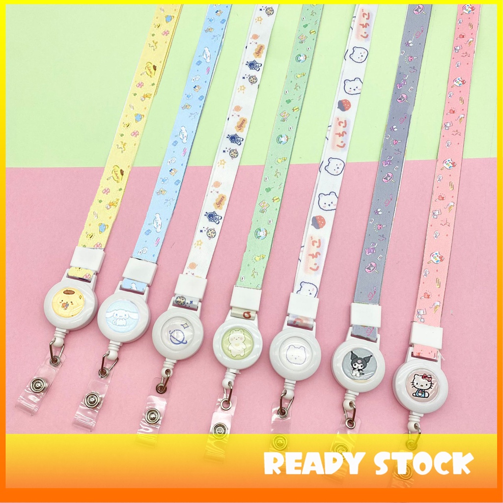 Melody Long Name Tag Keychain ID Card Scalable Neck Strap Easy ...