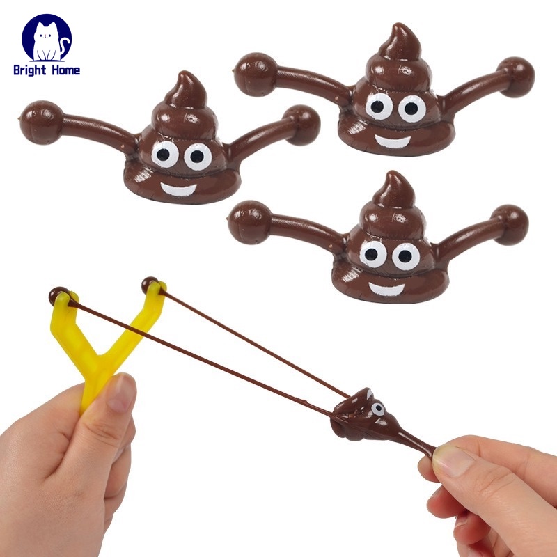 Funny Catapult Launch Poop Toys Slingshot Poop Antistress Practice ...