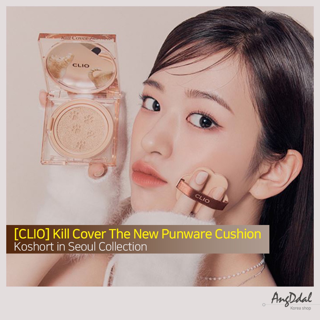 [CLIO] Kill Cover Punware Cushion - Seoul Coll. Main+Refill+Cat Sticker ...