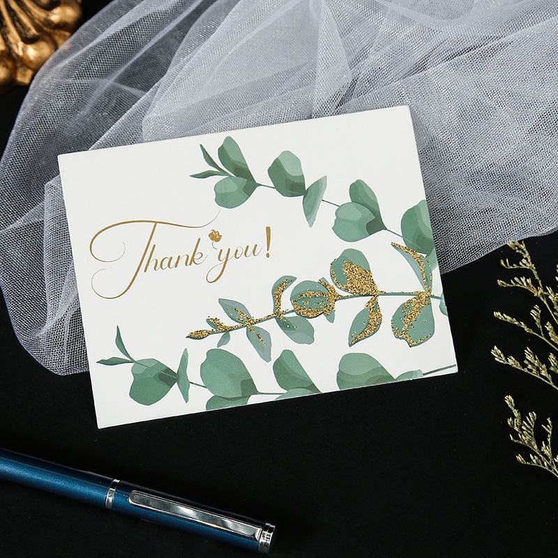 10pcs Greeting Card Simple Classy Thank You Card Eucalyptus Wedding ...