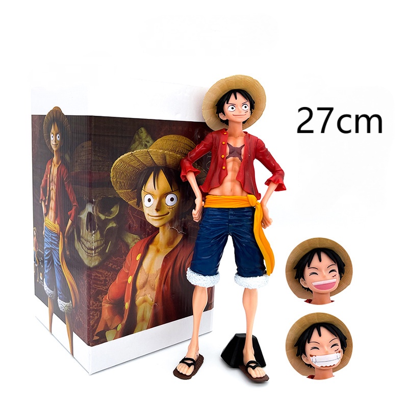 One Piece hand-made smiling face group Laughing Luffy can change face ...