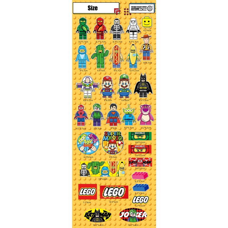 [SG] 30pcs Unique LEGO BIG size Sticker High Quality MATTE Vinyl LEGO ...