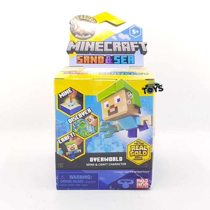 Treasure X Minecraft Sand & Sea Overworld Minecraft Character | Shopee ...