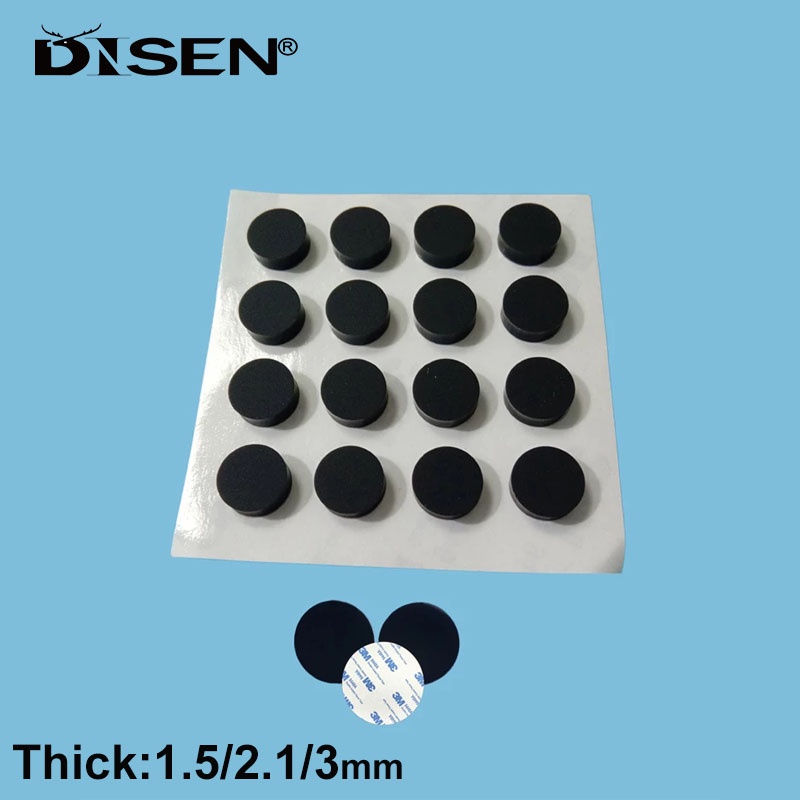 Diameter 4.5mm - 99mm Round Self Adhesive Backing Silicone Rubber ...