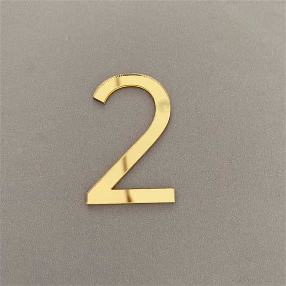 10Pcs Self-adhesive 3D Numeral Plate Plaque Sign Gate Digits Number Tag ...