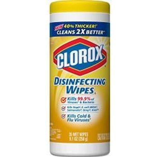 Clorox Disinfecting Wipes Bleach Cleaning Wipes Crisp Lemon 35 Count ...