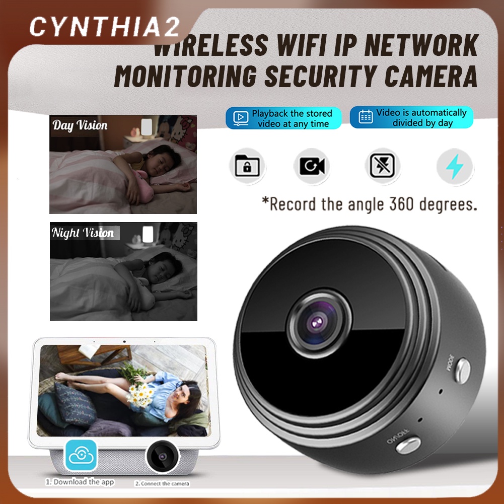 [Ready] A9 Mini Camera Full HD 1080P CCTV Cam App 360 Degree Viewing ...