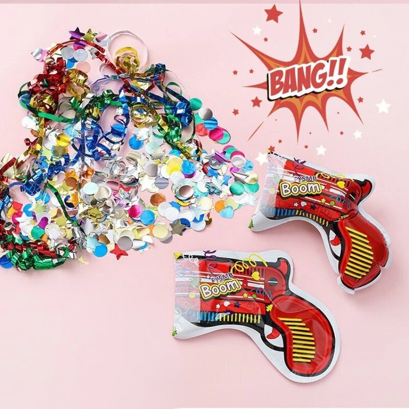 Fireworks Balloon Inflatable Pistol Handheld Poppers Cannon Foil ...