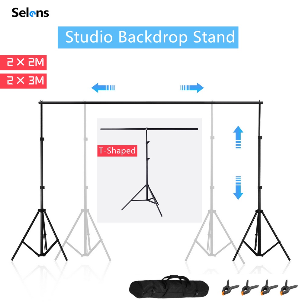 Selens 3x3m Background Stand Kit Easy Setup Heavy Duty Photography ...