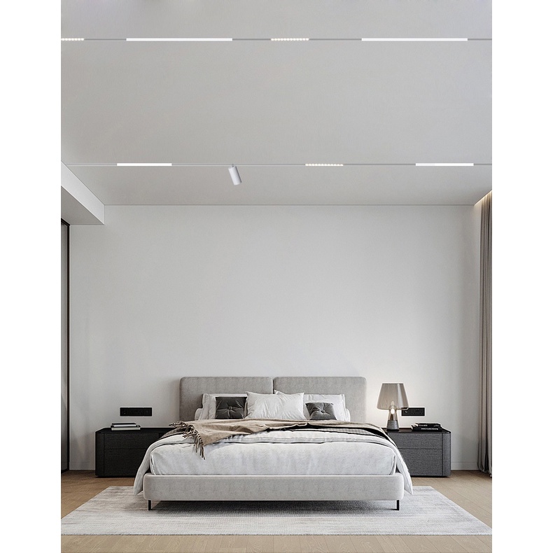 Smart White Recessed Magnetic Track Lights Dimmable 48V Surface mounted ...