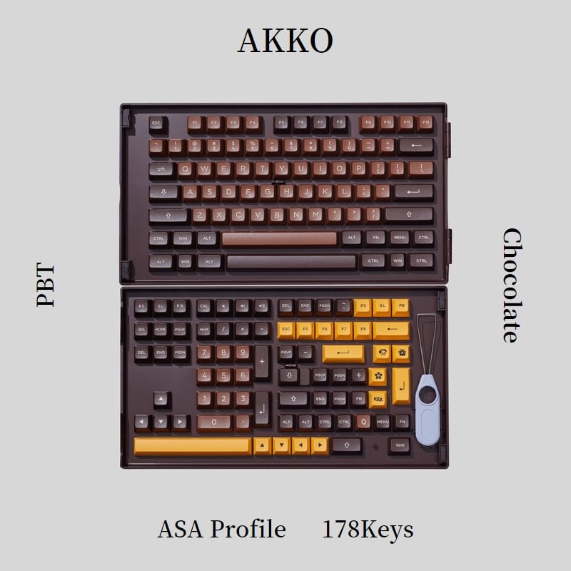 [SG Seller]Akko Keycap ASA Profile PBT Double-Shot Full Set Keycaps ...