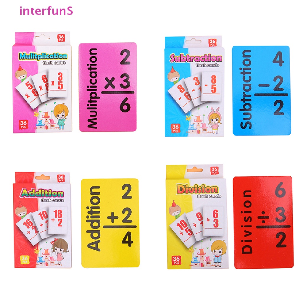 [InterfunS] Montessori Learning Cards Math Toy Education Flash Card ...