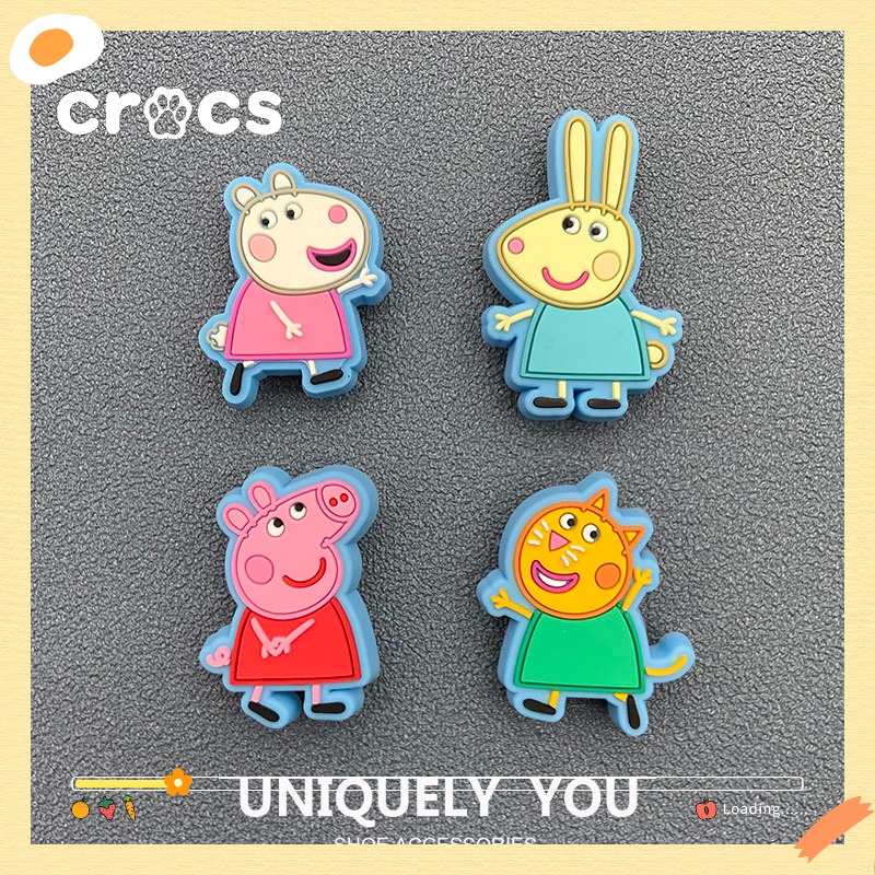 jibbitz crocs set Peppa Pig cartoon jibbizt botton jibbitz botton ...