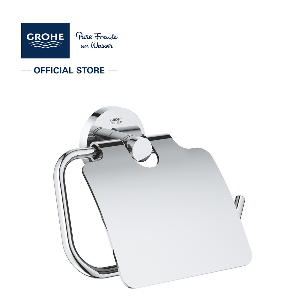 GROHE Essentials Toilet Paper Holder with cover | Shopee Singapore