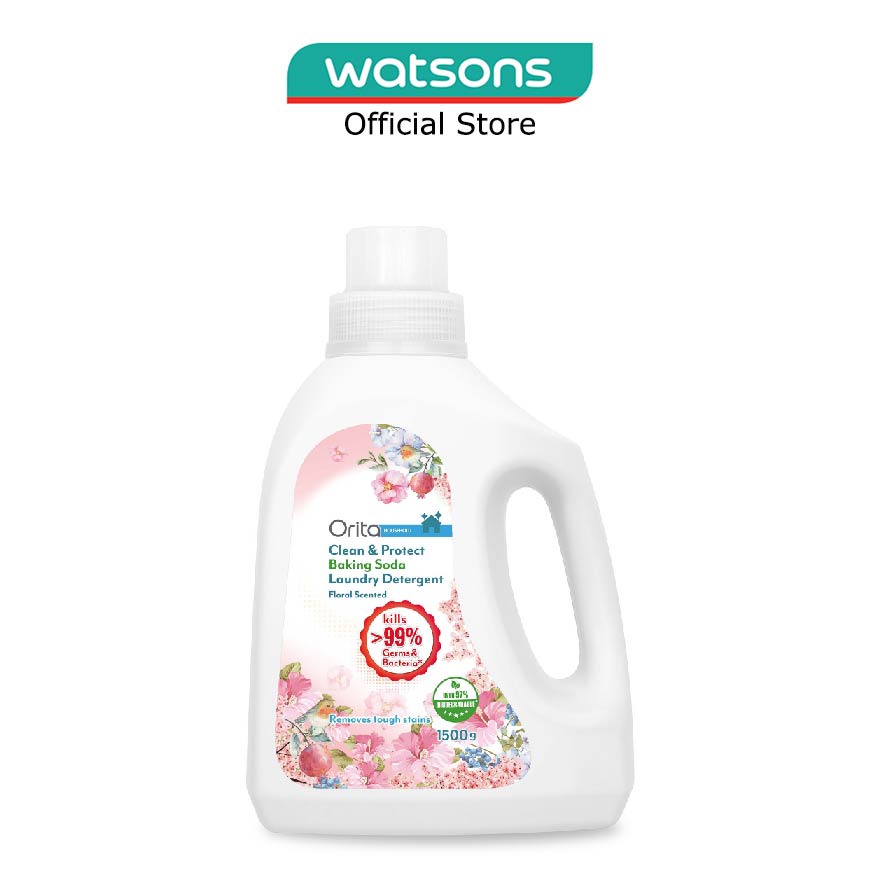 ORITA Antibacterial Baking Soda Laundry Detergent Floral 1500g | Shopee Singapore